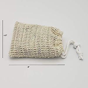 Pumice Stone Bath and Spa Set – Skin Care Set with Foot Scrubber, Multipurpose Sisal Soap Pouch and Bamboo Soap Tray – Exfoliating and Callus Remover – Natural Foot Stone