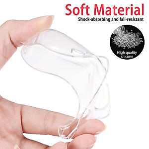 Soft Replacement Shell Case for Nintendo Switch Joy-Con, Clear TPU Protective Cover Case Compatible with NS Joy Cons Handheld Controller