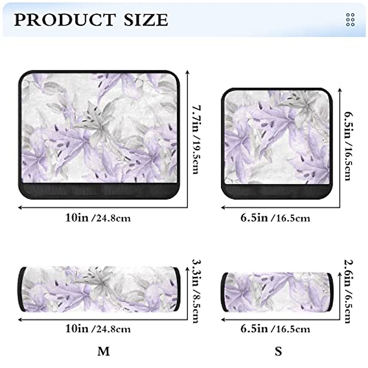 Lilies Flowers Seat Belt Cover 2pcs Soft Car Seatbelt Covers for Kids Car Seat Belt Pad Car Accessories for Women Men Adults Girls Boys,S