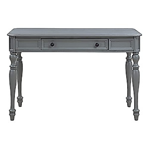 OSP Home Furnishings Country Meadows 48 Inch Writing Desk with Drawer, Plantation Grey