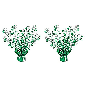 Beistle Shamrock Centerpiece, 15", Green/White