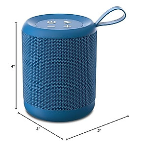 MEGATEK Portable Bluetooth Speaker, Loud HD Sound and Well-Defined Bass, IPX5 Waterproof, up to 10 Hours of Play, Aux Input, Wireless Speaker with Clip for Home, Outdoor and Travel (Teal)