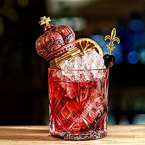 Elegant Crystal Whiskey Glass Set, Double Old Fashioned Scotch Glasses Perfect for Serving Whiskey Bourbon, Mixed Drinks - Set of 6 Cocktail Glasses