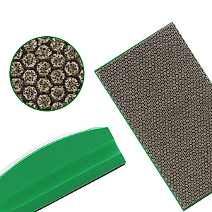 YDROWN Diamond Hand Polishing Pads Foam Back for Glass Granite Marble Concrete Stone Sanding and Polishing (60 Grit)