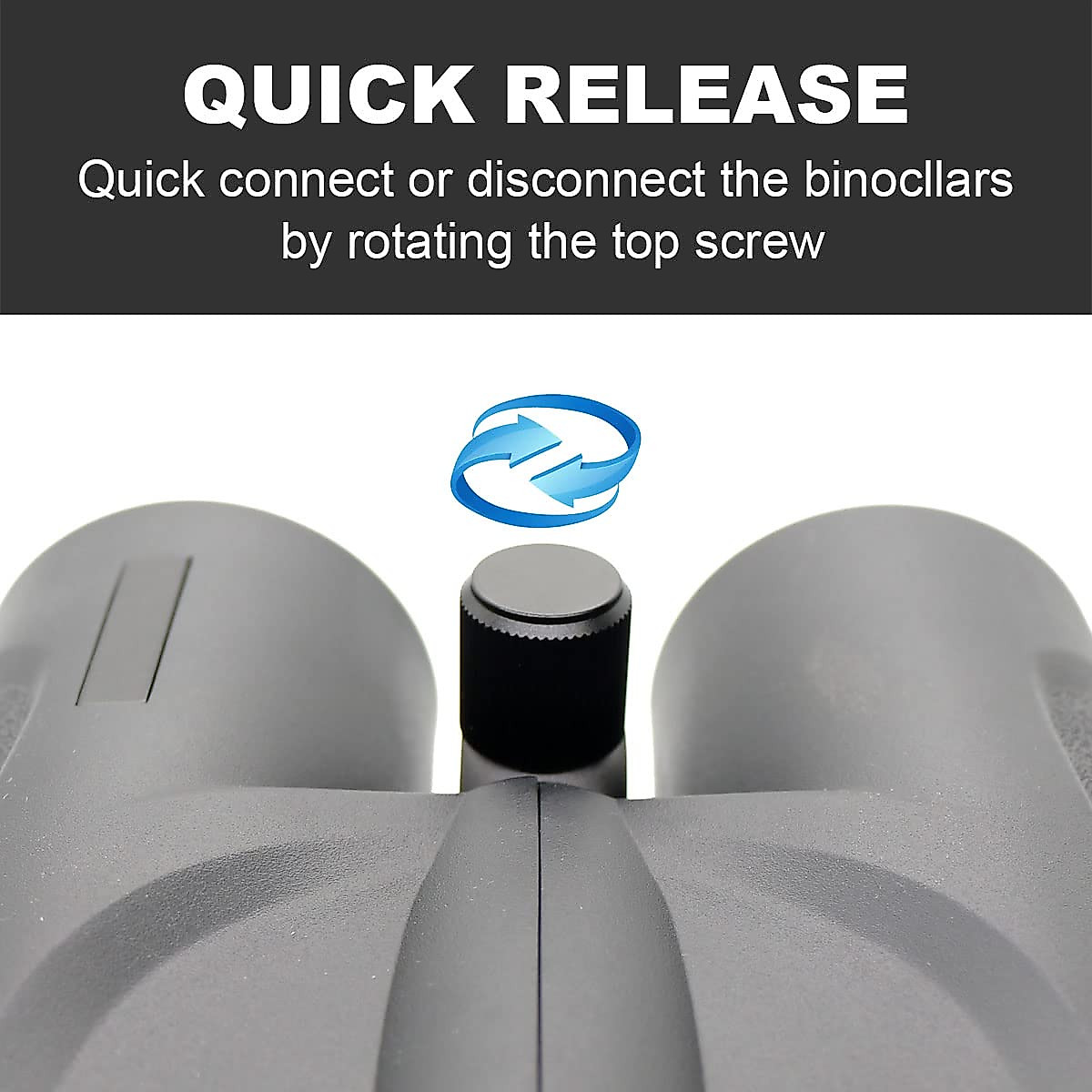 Staoptics Binocular Tripod Adapter Quick Release with 38mm Mounting Base 1/4-20 Inch Thread Removable Accessories for 8x42 10x50 12x60 15x56 15x60 15x70 20x60 25x70 Roof and Porro Binoculars.
