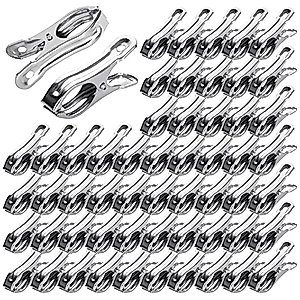 200PCS 2 Inch Garden Clips Heavy Duty Greenhouse Clamps Stainless Steel Greenhouse Clips for Netting, Strong Grip to Hold Down Shade Cloth or Plant Cover on Garden Hoops or Greenhouse Hoops