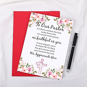 Pastor Appreciation Cards for Partors, Pastor Wife Appreciation Cards, Pastor Appreciation Gifts, Pastor Gifts for Men, Ministry Appreciation Card for Pastor, Christian Thank You Cards With Envelopes
