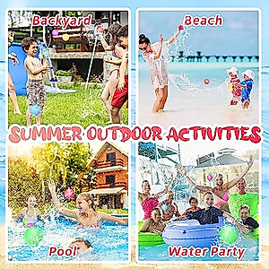 VATOS 24pcs Reusable Water Balloons Pool Beach Water Toys for Boys and Girls Outdoor Water Bomb Balls Bath Games Party Favors Birthday Gifts for Kids 3 4 5 6 7 8 9 10 11 12 Year Old Outside Toy