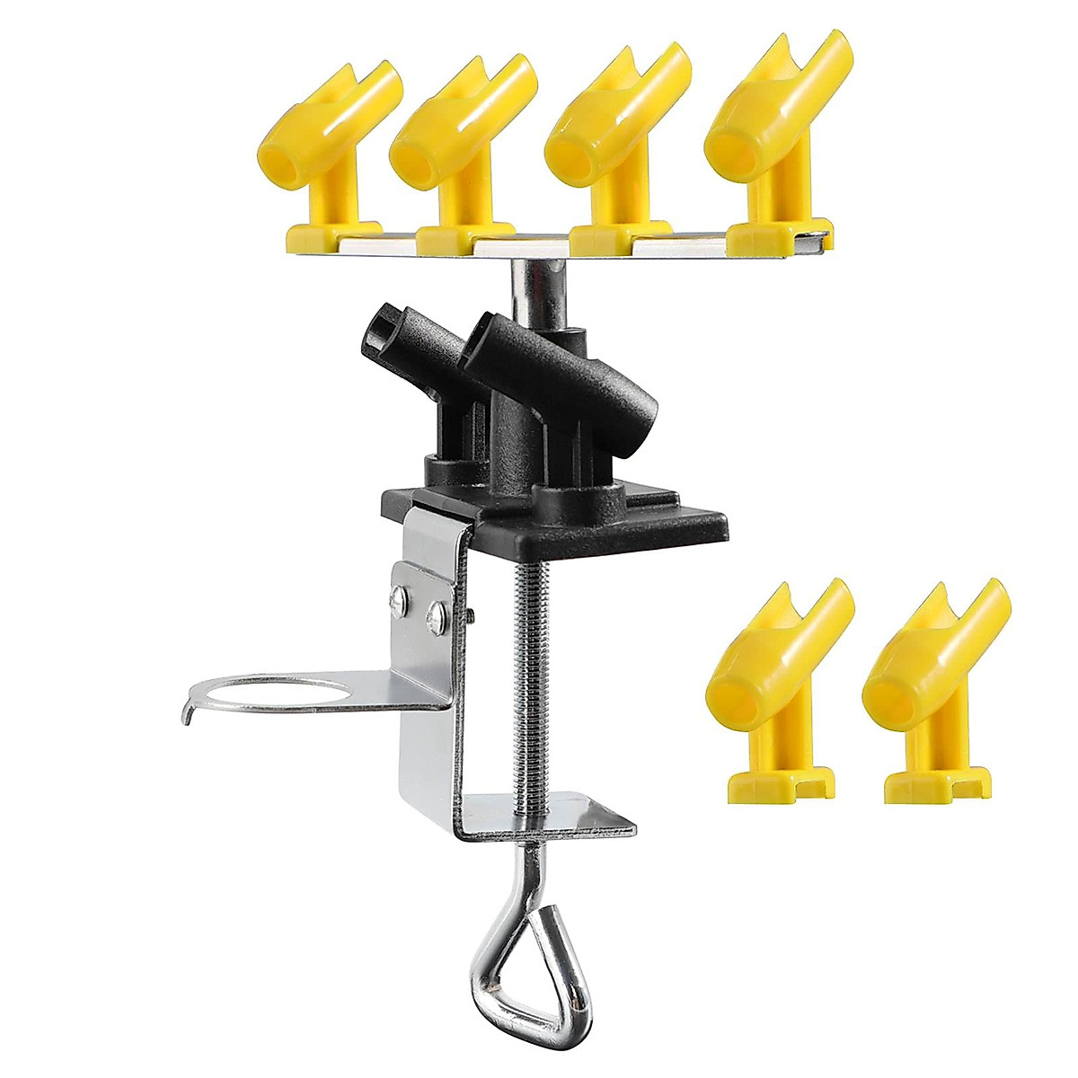 SAGUD Airbrush Holder Clamp-on Style Air Brush Station Stand Kit 360° Rotate Holds Up to 6 Airbrush Guns
