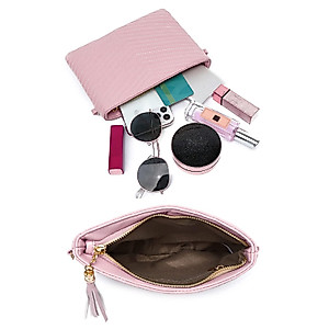 AMELIE GALANTI Small Crossbody Purse Bag For Women,Wristlet Clutch Handbag And Crossbody Wallet With Shoulder Strap For Cell Phone (pink-c)