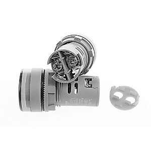 NOYITO 80-500V AC Digital Voltmeter 110V 220V 380V Red Green Yellow Blue White LCD Digital Display Small Round Head (Pack of 2) (White)