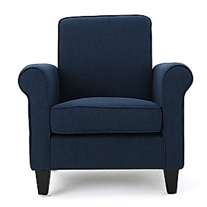 Christopher Knight Home Freemont Fabric Club Chair, Dark Blue Dimensions: 30.75”D x 28.75”W x 33.00”H