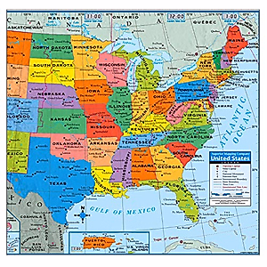 Superior Mapping Company United States Poster Size Wall Map 40 x 28 with Cities (1 Map)