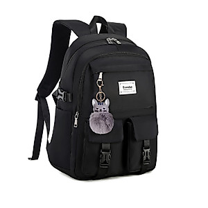 Teecho Stylish Laptop Backpack For Men and Women Roomy Rucksack for Travel Black