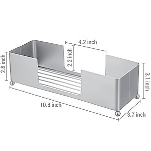 MyGift Modern Silver Tone Metal Tabletop Commercial Folded Paper Towel Holder, Countertop Disposable Napkin Dispenser Tray Guest Bathroom
