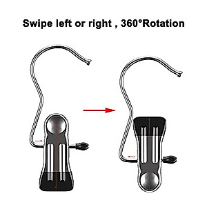 DKKO 12 PCS Rustless Clips Space-Saving Clothes Peg Laundry Hook Hanging Portable Heavy Duty Clothes Pin Bras Socks Bath Towel Underwear Home Travel Utility Hooks