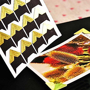 360 Count Self-Adhesive Acid Free Photo Corners for Scrapbooks Memory Books (Gold)