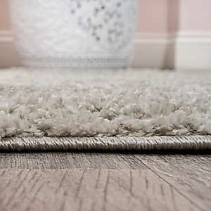 JONATHAN Y MOH405B-5 Catala Moroccan Diamond Shag Area Rug, Contemporary,Farmhouse, Mid-Century for Bedroom, Kitchen, Living Room, Easy-Cleaning, Gray/Ivory, 5 ft. x 8 ft.