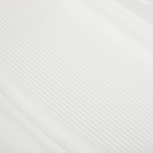 Vinyl Works Deluxe Versatile Adjustable 32 Inch in-Pool Step Ladder Entry System with Double Handrail for Above Ground Swimming Pools, White