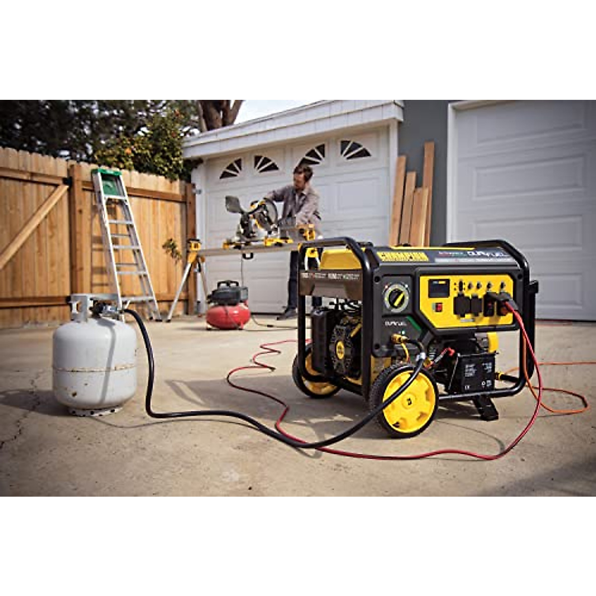 Champion Power Equipment 201194 11,500/9,200-Watt Dual Fuel Portable Generator, Electric Start