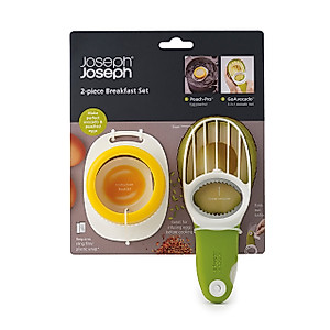 Joseph Joseph Breakfast Set with GoAvocado Avocado Slicer and Poach-Pro Egg Poacher