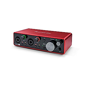 Focusrite Scarlett 2i2 2x2 USB Audio Interface Full Studio Bundle with Creative Music Production Software Kit and CR4-X Pair Studio Monitors and 1/4” Instrument Cables