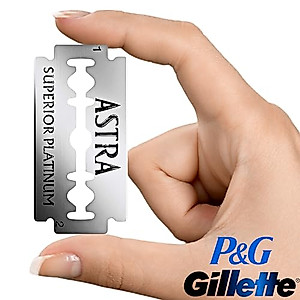 Astra Platinum Double Edge Safety Razor Blades, 50 Blades (10 x 5)