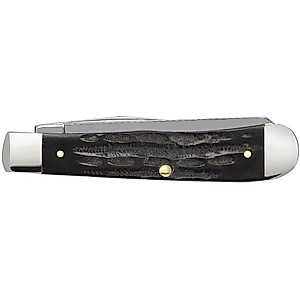Case WR XX Pocket Knife Jigged Buffalo Horn Trapper Item #65010 - (Bh254 SS) - Length Closed: 4 1/8 Inches