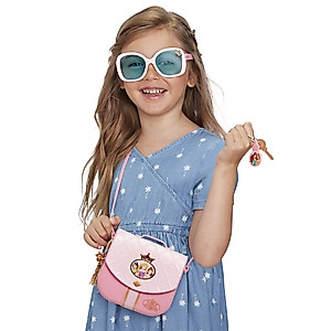 Disney Princess Style Collection World Traveler Purse Set Bag with Strap, Sunglasses, Key with charm, 5 Coins & 8 Paper Bills for Girls Ages 3+