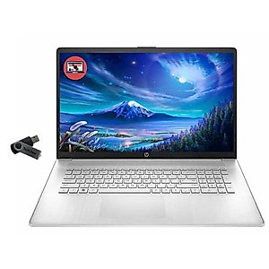 HP 17 Business Laptop Computer, 17.3" HD Touchscreen, AMD Ryzen 5 5500U up to 4.0GHz (Beat i5-10500H), Windows 10 Pro, 12GB RAM, 512GB SSD, WiFi, Bluetooth 5.0, Webcam, Tech Deal USB