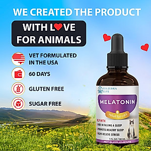 EDUZEBRA Cat Melatonin, Melatonin for Cats, Cat Sedative for Grooming, Cat Sleep Aid, Cat Calming Treats, Anxiety Relief for Cats, Support Restful Sleep for Your Cat