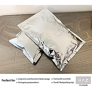 (25) Premium Quality 3 Size Mylar Bags for Food Storage (10 Mil) Thick Mylar Bags With Oxygen Absorbers 500cc for Bulk Food Preservation - Variety Pack, Quart, 1 Gallon, 2 Gallon Long Term Food Storage Bags (8 x12 Inch, 10 x 14 Inch, 14 x 20 Inch)