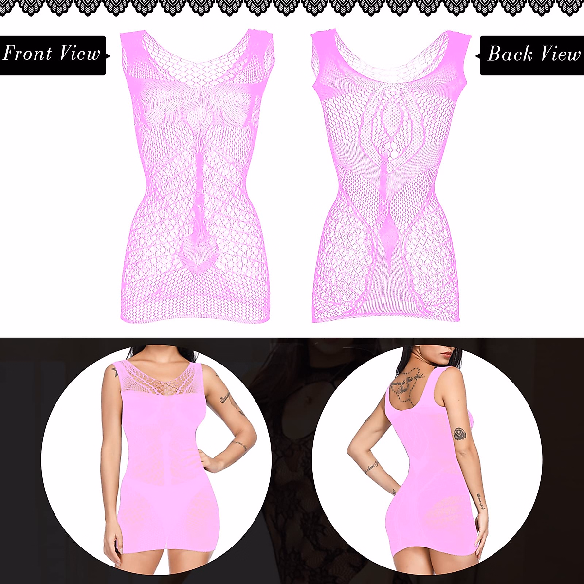 Geyoga 12 Pieces Women's Lingerie Smock Lingerie Swimsuits Coverup Sleepwear Dress for Women Favor (Multi Color)