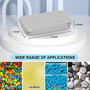 1st Choice Empty Slide Top Tin Containers for Lip Balm, Crafts, Storage Kit - .25oz, 6 Pack