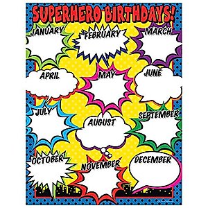 Teacher Created Resources Superhero Birthday Chart (7679)