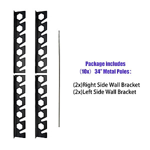 DIYTUNINGS 10 Roll Black Wall Mount Storage System Rack for Car Vinyl & Tint- Large Sign & Banner Material Holder,Organizer Fabric Spool Convenient Craft Stand