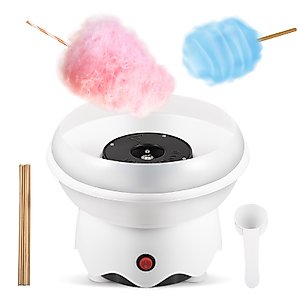 FUNTELL Mini Cotton Candy Machine for Kids, Includes Sugar Scoop, Sticks Cotton Candy Maker for Birthday Party, Gifts, Home Uses