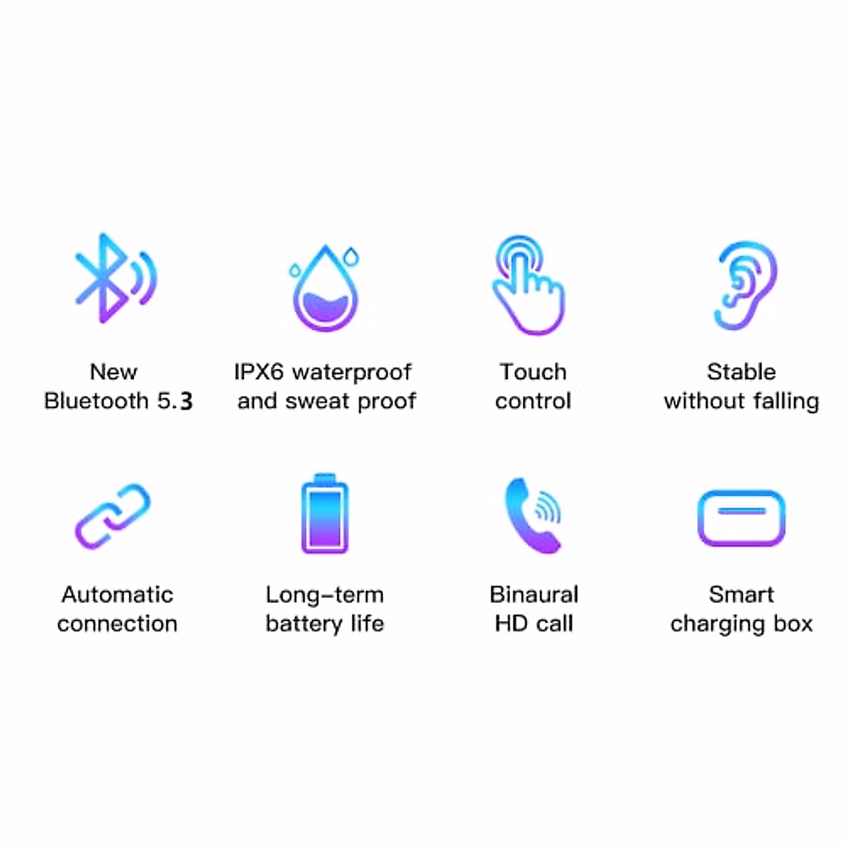 AWEI T29P Earbuds Wireless Bluetooth, Bluetooth 5.3 Noise Cancelling Headphones True Wireless IPX6 Waterproof Stereo in-Ear Earphones with Built-in Microphone (Black)