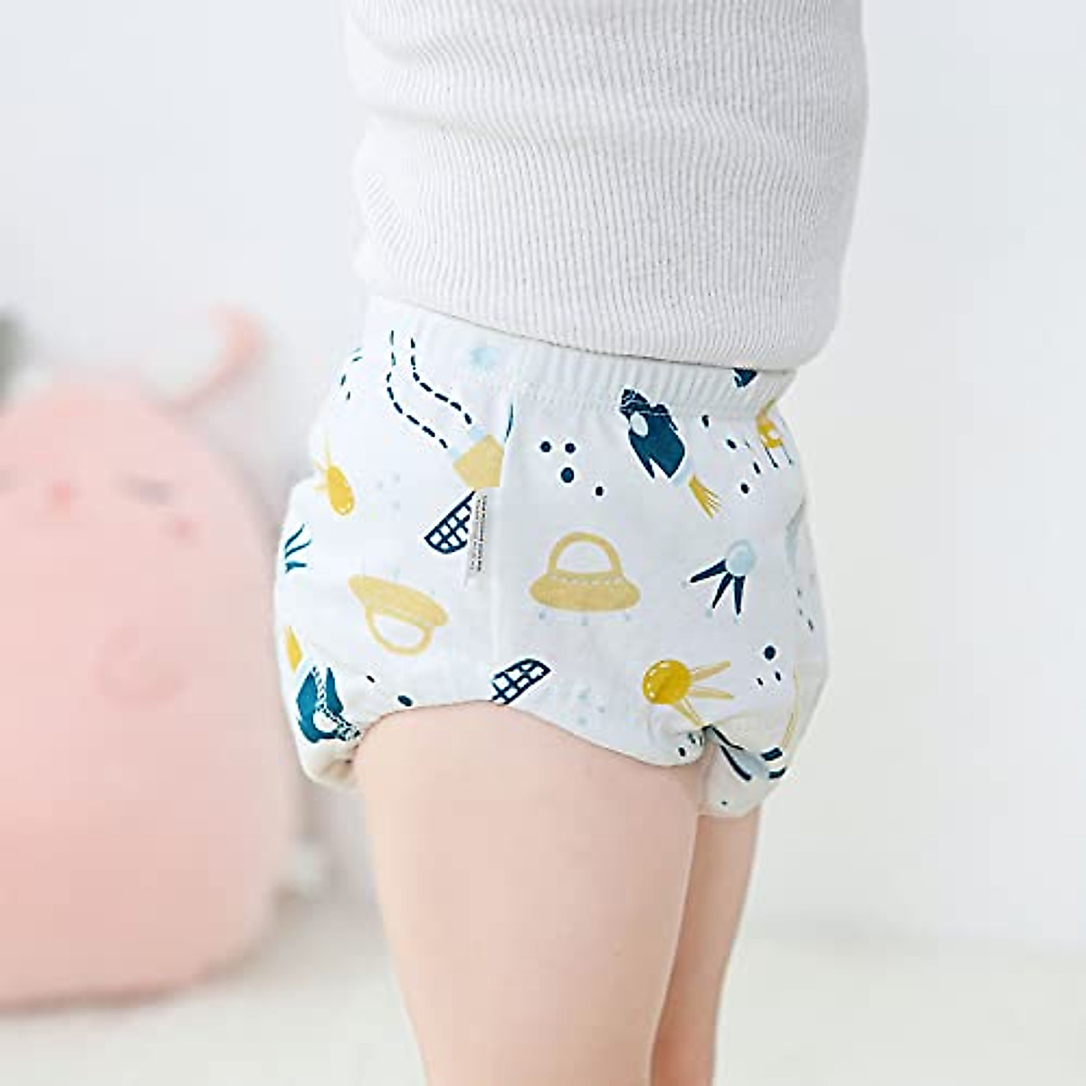 UCandy 7 Packs Potty Training Underwear for Boys,Baby Boy Training Pants Organic Cotton,Toilet Training Underpants for Boys 3T