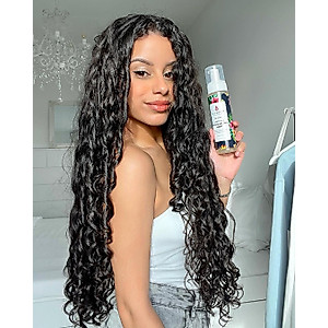 Flora & Curl Sweet Hibiscus Curl Volumizing Foam Botanical Volume Foam for Superior Body and Bounce 6.7 fluid-oz