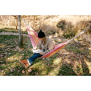 Stansport Cotton Blend Traveler Hammock, Red, One Size (30300-60)