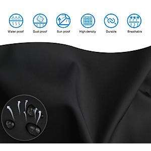 Sealcover 2 Pack Bun Pan Rack Cover, 23x28x64in Black, 210D Light Duty Waterproof and Dustproof Bread Rack Cover, Bakery Single Rack Cover.