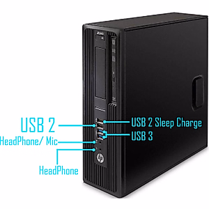 HP Z240 Workstation SFF Desktop PC, Intel Core i5-6500 Upto 3.60GHz, 32GB RAM, 256GB SSD, AMD Radeon HD 8570 1GB 4K, DisplayPort, HDMI, DVI, AC Wi-Fi, Bluetooth - Windows 10 Pro (Renewed)