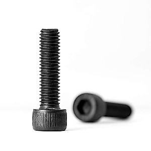 M6-1.0 x 16mm Socket Head Cap Screws, 12.9 Grade Alloy Steel, Allen Socket Drive, Black Oxide Finish, Machine Thread, 60 PCS