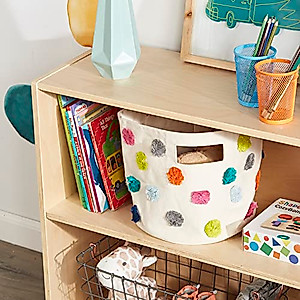 ECR4Kids Streamline 2-Shelf Storage Cabinet, 24in, Kid's Bookshelf, Natural