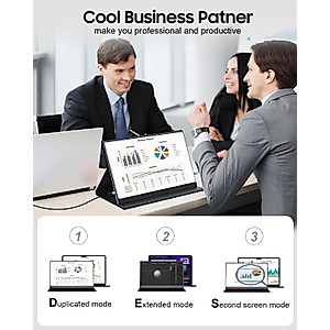 Feiasia Portable monitor 2K 144Hz 16.1 Inch 2560X1440P Portable Gaming Monitor QHD FreeSync 100% sRGB HDR Ultra Slim For Laptop Travel Monitor External Screen PC Xbox PS4-5 Switch With Smart Cover