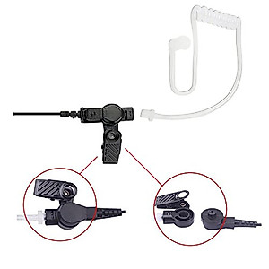 abcGoodefg 1 Pin Covert Acoustic Tube Earpiece Headset with Mic PTT for Motorola SL7550 7580 7590 SL300 SL4000 SL1K SL1M 2 Way Radio Walkie Talkie