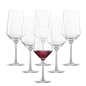 Schott Zwiesel Pure Tritan Crystal Stemware Glassware Collection, 6 Count (Pack of 1), Bordeaux Red Wine Glass