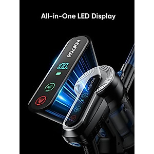 Roanow Cordless Vacuum Cleaner, 400W/33KPA Cordless Vacuum with LED Display, Lightweight & Ultra-Quiet Stick Vacuum Cleaner, 55Mins Runtime Vacuum Cleaner for Carpet and Floor, Home, Pet Hair Cleaning
