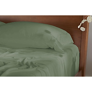 Split Sheet Set (5Pc) Split California King Sheets for Adjustable Beds 100% Egyptian Cotton 800 Thread Count Split California King Sheet Set, 21" Deep Pocket Adjustable Bed Sheets, Sage Solid